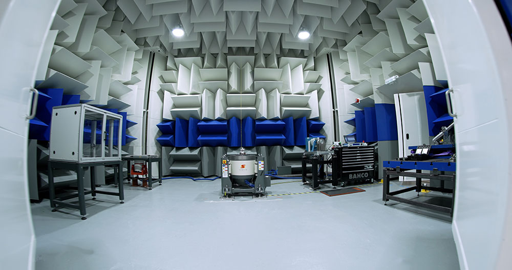 EQYO's semi-anechoic chamber